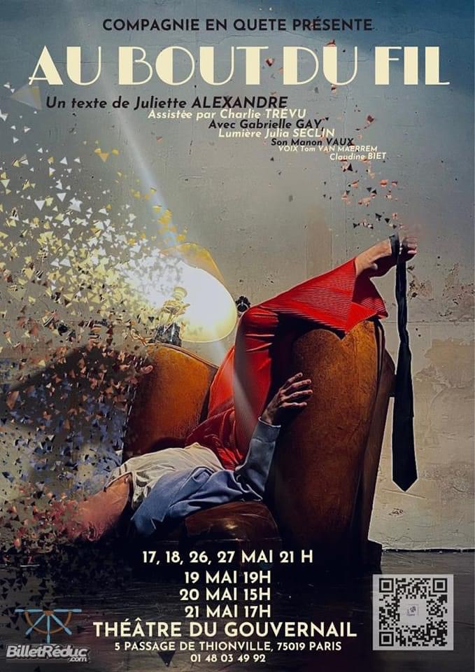 AU BOUT DU FIL de Juliette Alexandre avec Gabrielle Gay au Théâtre du ...